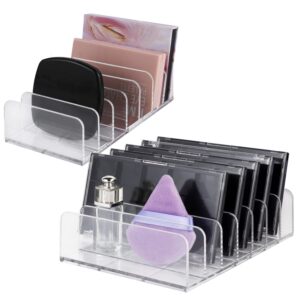 wsicse 2 pack eyeshadow makeup palette organizer, 7 section palette holder makeup storage organizer (s+m)