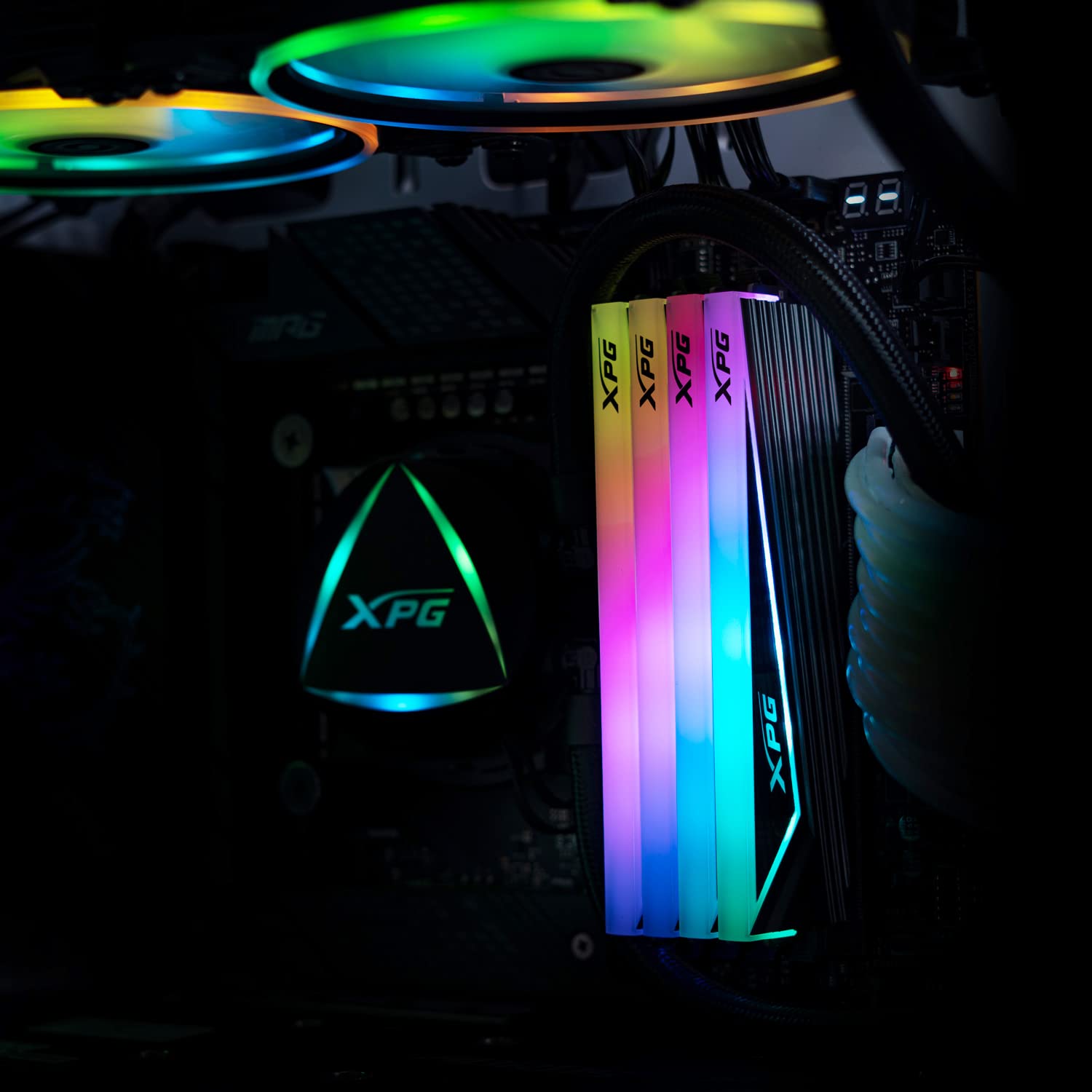 XPG Caster RGB DDR5 6000MHz 32GB (2x16GB) CL40-40-40 PCS-48000 UDIMM 288-Pins Desktop SDRAM Memory RAM Kit (AX5U6000C4016G-DCCARGY)