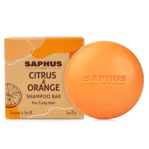 saphus argan oil shampoo bar for strengthening, cleansing & moisturizing dry & curly hair,travel size, zero waste