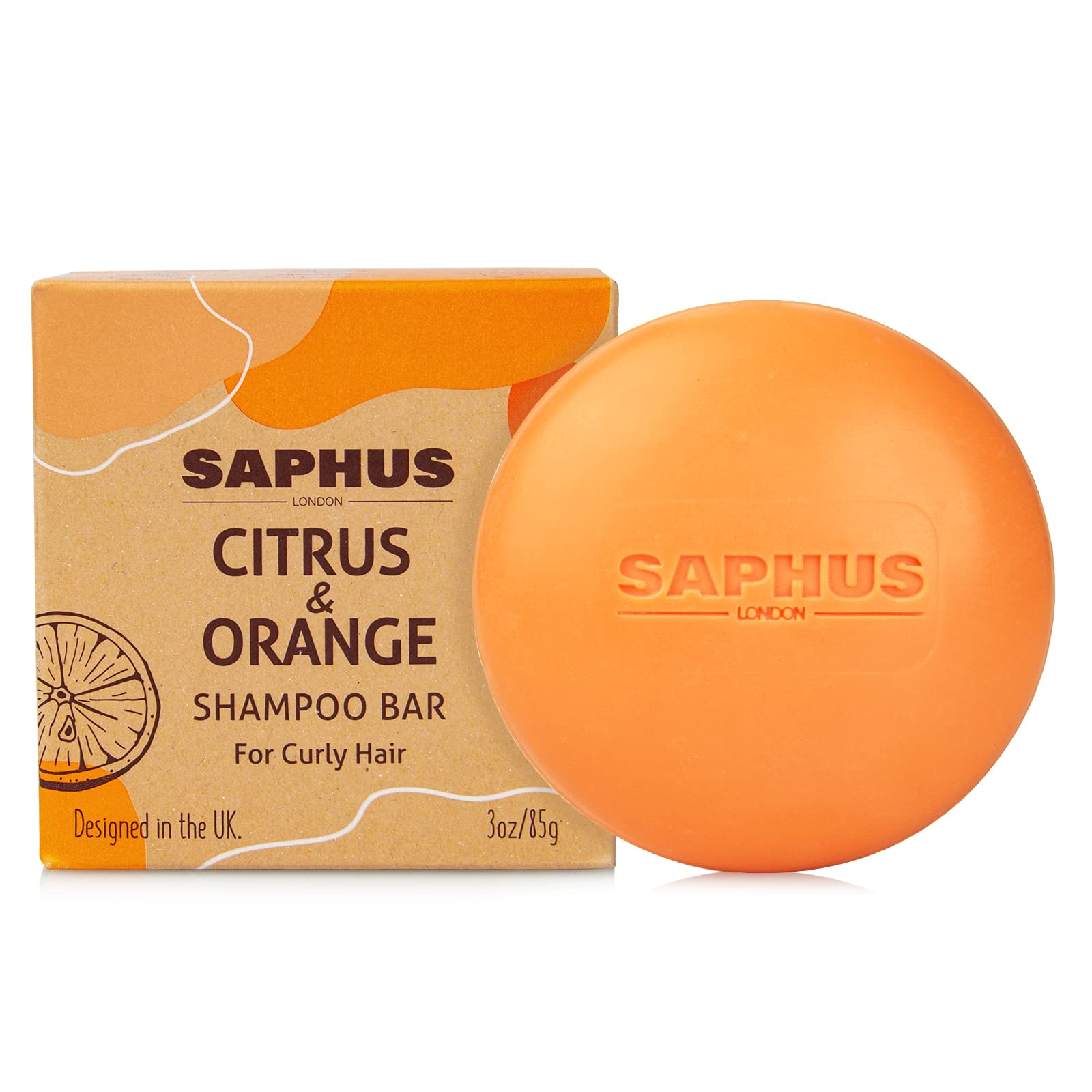 SAPHUS Argan Oil Shampoo Bar for Strengthening, Cleansing & Moisturizing Dry & Curly Hair,Travel Size, Zero Waste