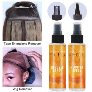 Tape in Extension Remover Fast Acting,Glue Remover Spray for Lace Wigs,Hair Glue Bonding Residue Remover Solvent,Removes Adhesive Hair Glue,Toupees,Double Sided Extension Tape(White,118 ml)