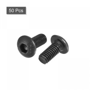 uxcell M3x6mm Hex Socket Button Head Cap Bolts Screws Alloy Steel 50pcs