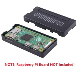 GeeekPi Pi Zero 2 W Case Kit with Pi Zero 2 W Case, Power Supply, Heatsink, 20Pin GPIO Header, 4 Port USB Hub, ON/OFF Switch Cable for Pi Zero 2 W/Pi Zero W/Pi Zero