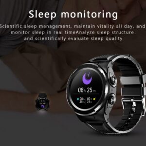 Sudroid Smart Watch with Earbuds, 2 in 1 Bluetooth Smart Watch for Android iPhone, Fitness Tracker Watch, Tracker with Blood Oxygen Heart Rate Sleep Monitor, Long Time Standby Sports Smart Watch