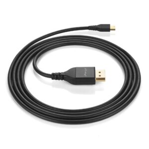 Infinnet Mini DisplayPort to DisplayPort 1.4 1.4a Cable 8K 60Hz 4K 144Hz 120Hz 160Hz 2K 280Hz 240Hz 1080p 390Hz 360Hz Display Port to Mini DisplayPort DP 1.4 HBR3 HDR VESA Certified Cord, 2m (6 feet)