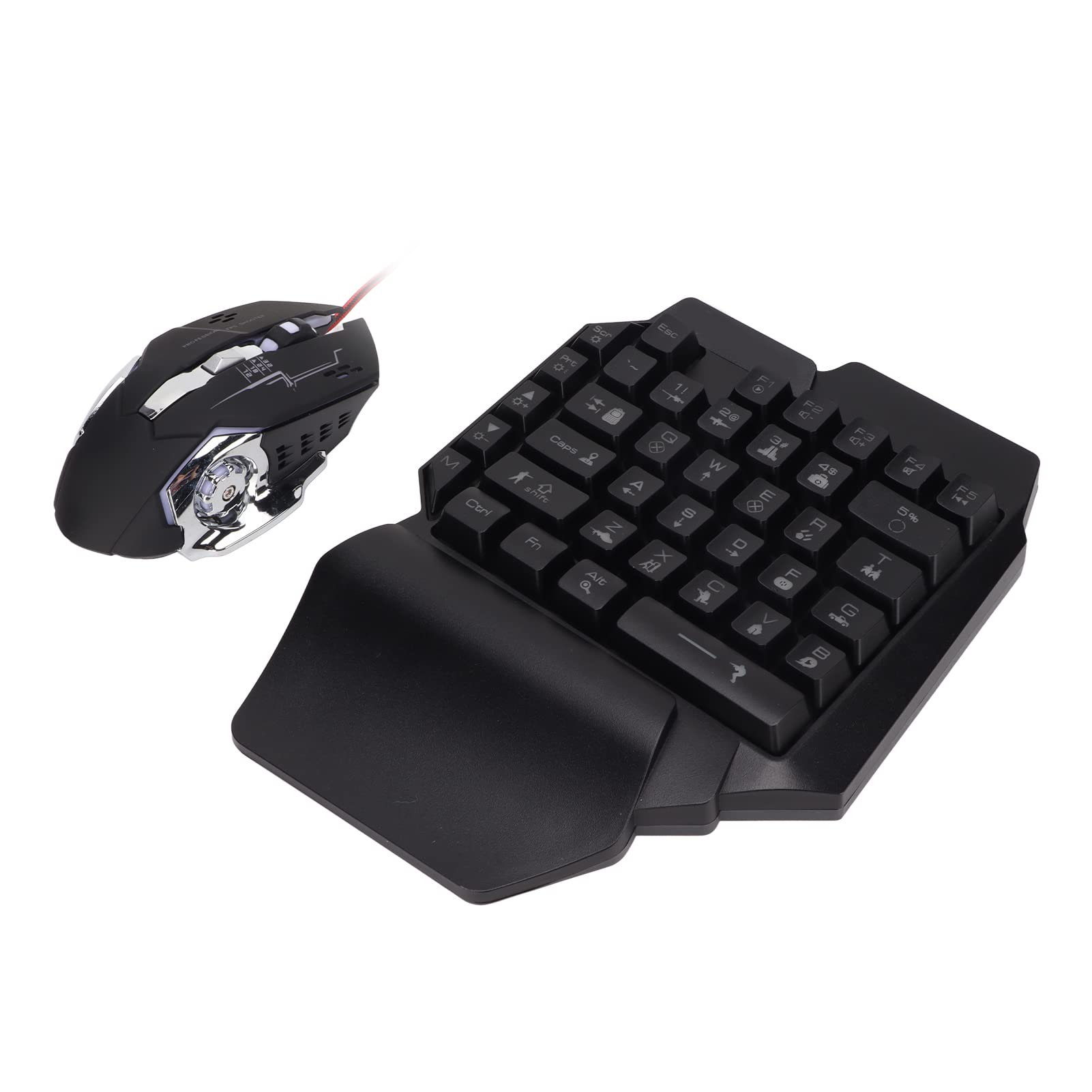 Gaming Keyboard and Mouse Converter,Bluetooth 5.0 Eating Chicken Throne Mobile Game Set,Adjustable Fast Charging,Long Battery Life,Support Android/iOS 13.4 or Less(Mix SE automatic pressure gun set)