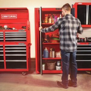 Craftsman 28-Inch Garage Storage Wall Cabinet and MaxWorks 30-Bin Parts Storage Rack Bundle