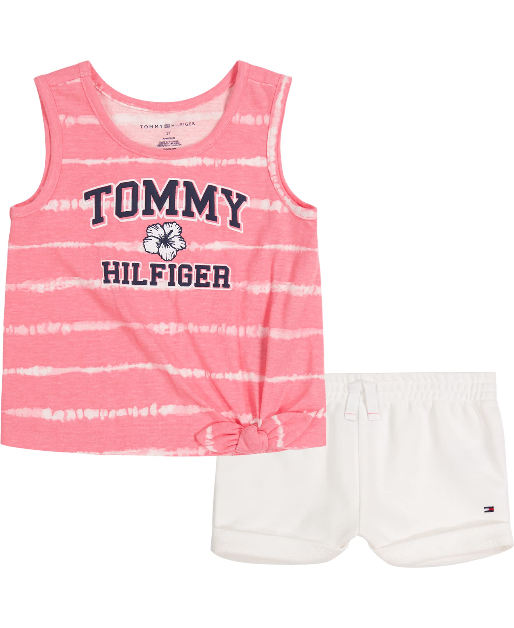 Tommy Hilfiger Baby Girls 2 Pieces Short Set, Pink Carnation, 24M US