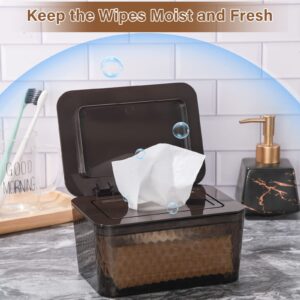 2 Pieces Wipes Dispenser Baby Wipe Holder Case Dustproof Wipes Box Wipes Container with Lid Keep Diaper Wipes Fresh