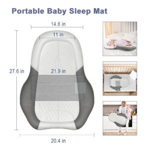 Baby Breathing Monitor, Smart Baby Monitors with Mat - Tracks Baby's Breathing Rate, Heart Rate and Provide Sleep Report, Alarm in APP for Baby Safety, Fits Babies 1 to 6 Months