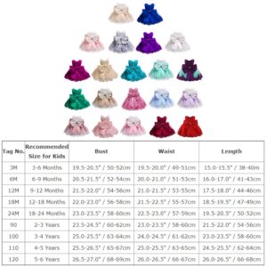 Lace Girls Flower Dress Baby Kids Christening Formal Vintage Floral Wedding Party Evening Toddler Pageant Bowknot Tutu First Communion Baptism Birthday Gown Dresses+Headwear Light Green 9-12 Months