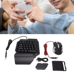 Gaming Keyboard and Mouse Converter,Bluetooth 5.0 Eating Chicken Throne Mobile Game Set,Adjustable Fast Charging,Long Battery Life,Support Android/iOS 13.4 or Less(Mix SE automatic pressure gun set)