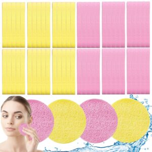 120 pcs exfoliating wash round face sponge,makeup removal sponge pad,cleansing facial sponges for estheticians,spa face cleansing