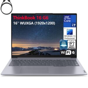 lenovo thinkbook 16 g6 16" fhd+ laptop computer, 13th gen intel 14-core i7-13700h, 4gb ddr5 ram, 2tb pcie ssd, wifi 6, bluetooth 5.2, backlight keyboard, fingerprint reader, windows 11 pro, tilsiy