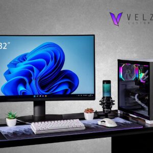 Velztorm Mini Lux Custom Gaming Desktop (AMD Ryzen 9 5950X 16-Core, GeForce RTX 3070 Ti 8GB, 16GB DDR4, 1TB PCIe SSD + 1TB HDD, WiFi-N, 750W PSU; RGB Fans, 240mm AIO White, Win10Home) VELZ0048