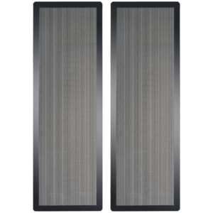 360mm x 120mm pc case dust mesh filter [2 pack], magnetic frame computer fan dust mesh pc cooler filter dustproof pvc cover grills - black