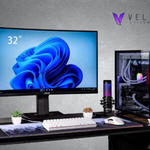 Velztorm Lux Lyte Custom Built Gaming Desktop PC (AMD Ryzen 9-5900X 12-Core, GeForce RTX 3050, 32GB RAM, 512GB PCIe SSD + 2TB HDD (3.5), WiFi, USB 3.2, HDMI, Bluetooth, Display Port, Win 10 Home)