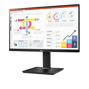 LG 23.8” 24BP75Q-B IPS QHD Monitor with HDR10, USB Type-C™ Port, AMD FreeSync™, Reader Mode, & Flicker Safe, Black