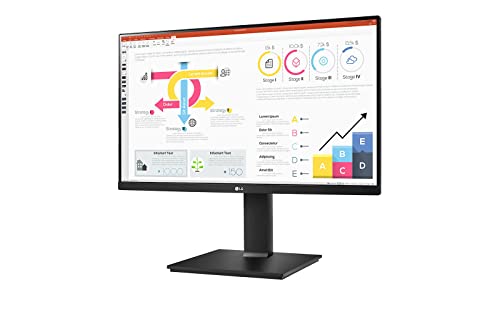 LG 23.8” 24BP75Q-B IPS QHD Monitor with HDR10, USB Type-C™ Port, AMD FreeSync™, Reader Mode, & Flicker Safe, Black