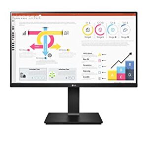 LG 23.8” 24BP75Q-B IPS QHD Monitor with HDR10, USB Type-C™ Port, AMD FreeSync™, Reader Mode, & Flicker Safe, Black