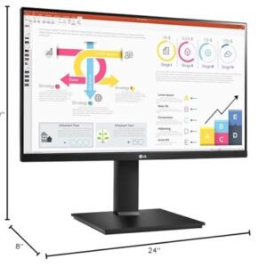 LG 23.8” 24BP75Q-B IPS QHD Monitor with HDR10, USB Type-C™ Port, AMD FreeSync™, Reader Mode, & Flicker Safe, Black