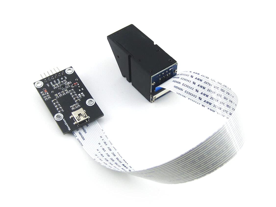 Waveshare UART Fingerprint Reader High-Speed for Identification High Stability Onboard Processor STM32F205 Commercial Fingerprinting Algorithm Optical Sensor