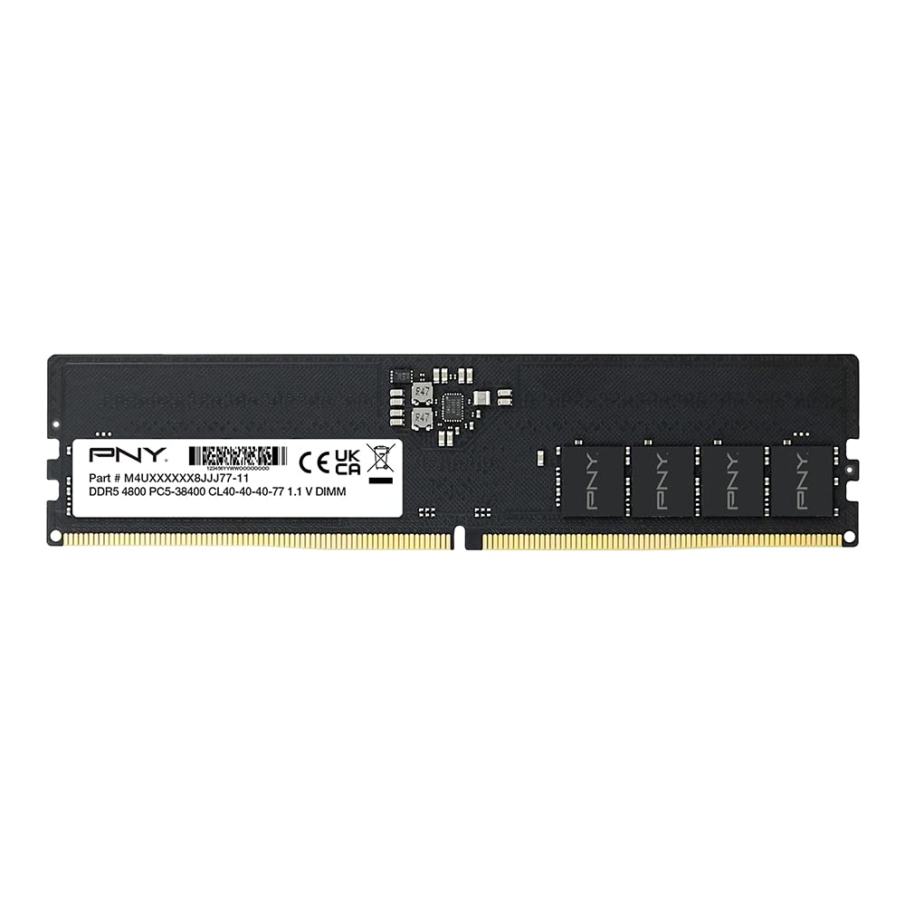 PNY Performance 16GB DDR5 4800MHz (PC5-38400) CL40 1.1V Desktop (DIMM) Memory – MD16GSD54800-TB