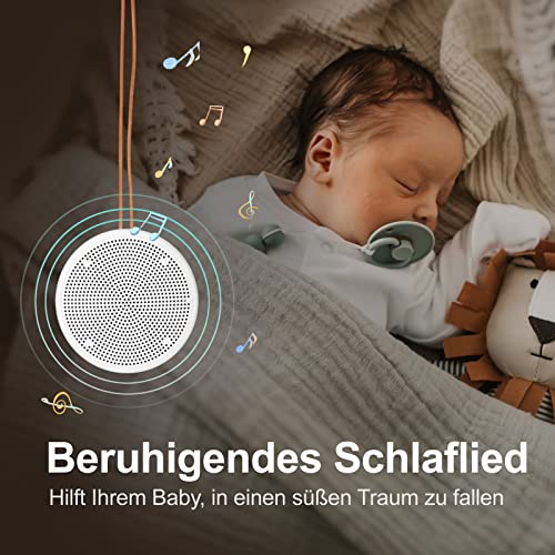 KIPCUSH Sleep Sound Machine, Rechargeable, Portable White Noise Machine, Suit for Wired Headphone, 20 Natural Soothing Sounds, Timer, Sound Machine for Baby, Adults. (White)