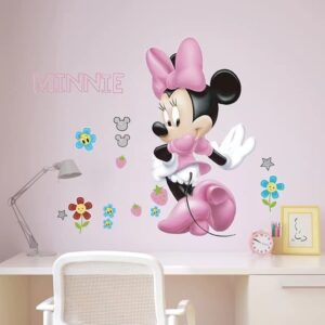 minnie mouse large wall sticker for girl's room decor vinyl decal