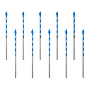 rannb 10pcs masonry drill bit set 1/8" drilling dia carbide drill bit for glass, tile and ceramic