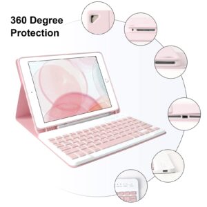 MORECOO for iPad 9.7 Keyboard Case for iPad 6th 2018, for iPad Pro 9.7 inch Case with Keyboard - for iPad Air 2/1, Detachable Keyboard for iPad Air 9.7, for iPad 2017 5th Gen 9.7,Pink