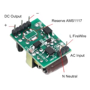 AITIAO 6Pcs AC-DC Precision Buck Power Supply Module 12V 400mA Isolated Switch Power Supply Buck Converter AC 110V 100V-264V to 12V 400mA Isolated Step Down Module