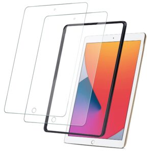 arae screen protector compatible with ipad 10.2 inch (9th generation 2021) & (8th generation 2020) & (7th generation 2019) tempered glass anti scratch, 2 pack