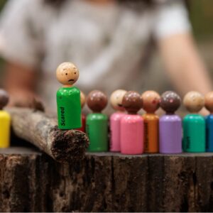 My Felt Story Set of 12 - Rainbow Wooden Peg Dolls with Emotions | Multicultural Skin Tone Figures | Sensory Autism Toys for Toddlers, Early Education, Social Emotional Therapeutic Learning