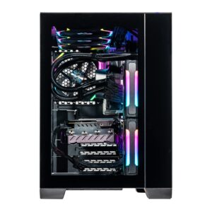 Velztorm Galax CTO SFF Gaming Desktop PC Liquid-Cooled (AMD Ryzen 7-5800X 8-Core, GeForce RTX 3060 12GB, 32GB DDR4, 512GB PCIe SSD + 2TB HDD (3.5), WiFi-N, RGB Fans, 750W PSU, Win 10 Home)