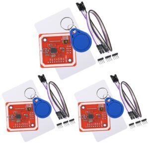 aitiao 3pcs pn532 nfc nxp rfid module v3 kit near field communication reader module kit i2c spi hsu with s50 white card key card for raspberry pi diy smart phone