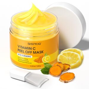 shvyog vitamin c peel off face mask, peel off mask with turmeric, blackhead remover & deep cleansing face peel mask, vitamin c exfoliating face mask for blackheads, large pores, dirts, oil