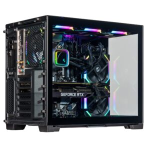 Velztorm Galax CTO SFF Gaming Desktop PC Liquid-Cooled (AMD Ryzen 7-5800X 8-Core, GeForce RTX 3060 12GB, 32GB DDR4, 512GB PCIe SSD + 2TB HDD (3.5), WiFi-N, RGB Fans, 750W PSU, Win 10 Home)