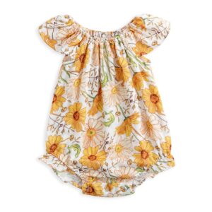 Simplee kids Baby Girls Summer Romper Onesie Infant Newborn Floral Ruffled Sleeveless Bodysuit