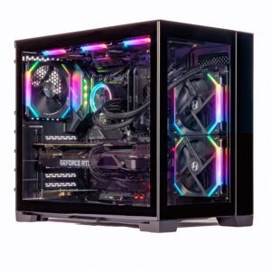 velztorm galax cto sff gaming desktop pc liquid-cooled (amd ryzen 7-5800x 8-core, geforce rtx 3060 12gb, 16gb ddr4, 1tb pcie ssd + 3tb hdd (3.5), wifi-n, rgb fans, 750w psu, win 10 home)