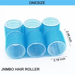 hair roller set 12pcs, hair curlers rollers self grip hair roller with clips, hair rollers salon hair dressing diy curly hairstyle, jumbo, random color