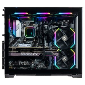 Velztorm Galax CTO SFF Gaming Desktop PC Liquid-Cooled (AMD Ryzen 7-5800X 8-Core, GeForce RTX 3060 12GB, 32GB DDR4, 512GB PCIe SSD + 2TB HDD (3.5), WiFi-N, RGB Fans, 750W PSU, Win 10 Home)