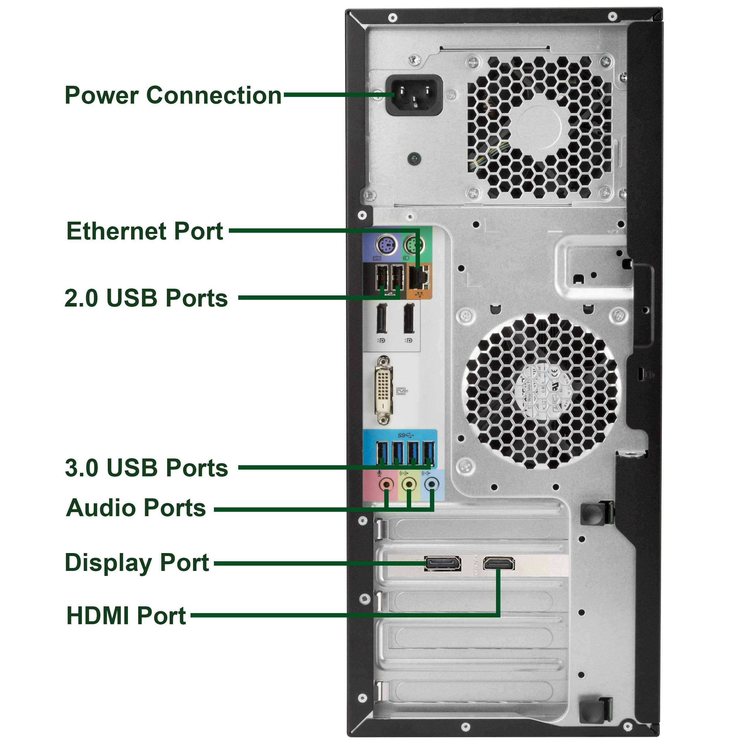 HP Z240 Tower Computer Desktop PC, Intel Core i5-6500 3.20GHz Processor, | 16GB Ram, 128GB SSD + 500GB HDD | HDMI, AMD Radeon RX-550 4GB Graphics, Wireless WiFi, Windows 10 (Renewed)