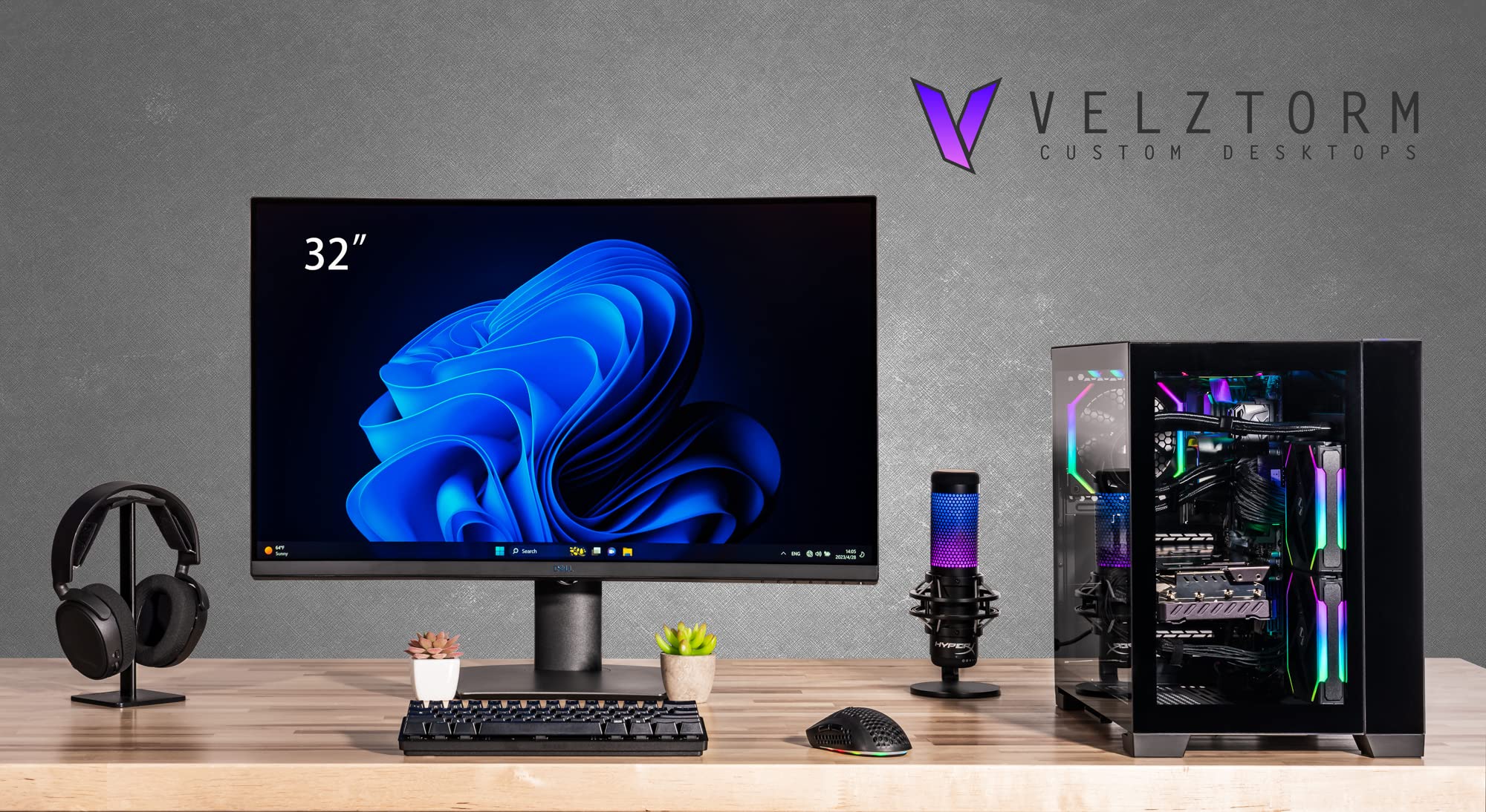 Velztorm Galax CTO SFF Gaming Desktop PC Liquid-Cooled (AMD Ryzen 7-5800X 8-Core, GeForce RTX 3060 12GB, 32GB DDR4, 512GB PCIe SSD + 2TB HDD (3.5), WiFi-N, RGB Fans, 750W PSU, Win 10 Home)