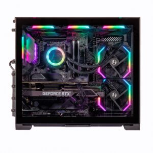 Velztorm Galax CTO SFF Gaming Desktop PC Liquid-Cooled (AMD Ryzen 7-5800X 8-Core, GeForce RTX 3060 12GB, 16GB DDR4, 1TB PCIe SSD + 3TB HDD (3.5), WiFi-N, RGB Fans, 750W PSU, Win 10 Home)