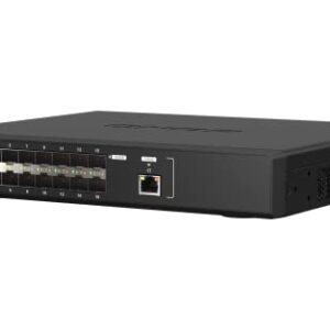 QNAP QSW-M5216-1T-US 16-Port 25GbE Managed Network Switch with 10GbE connectivity for Backbone Networks. Layer 2, Web Management