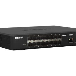 QNAP QSW-M5216-1T-US 16-Port 25GbE Managed Network Switch with 10GbE connectivity for Backbone Networks. Layer 2, Web Management