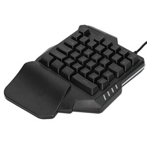 one handed gaming keyboard, 35 keys rgb backlit ergonomic mechanical gaming keyboard, mini gaming keyboard for win 2000, win xp, for win me, for vista, for win 7, 8,10