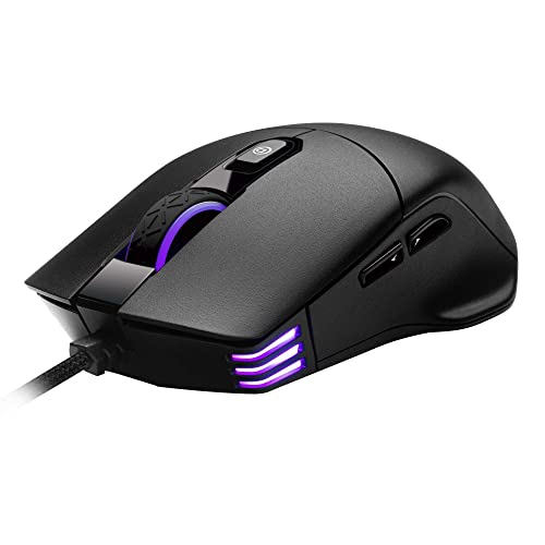 EVGA X12 Gaming Mouse, 8k, Wired, Black, Customizable, Dual Sensor, 16,000 DPI, 5 Profiles, 8 Buttons, Ambidextrous Light Weight, RGB, 905-W1-12BK-KR