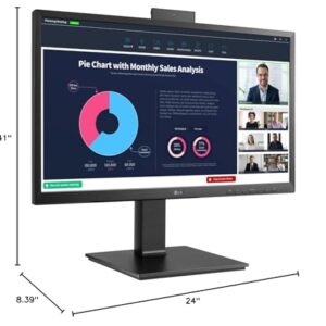 LG 24BP750C-B 24" Monitor, 1920X1080, IPS, HDMI Display Port USB 3.0 USB-C, Black